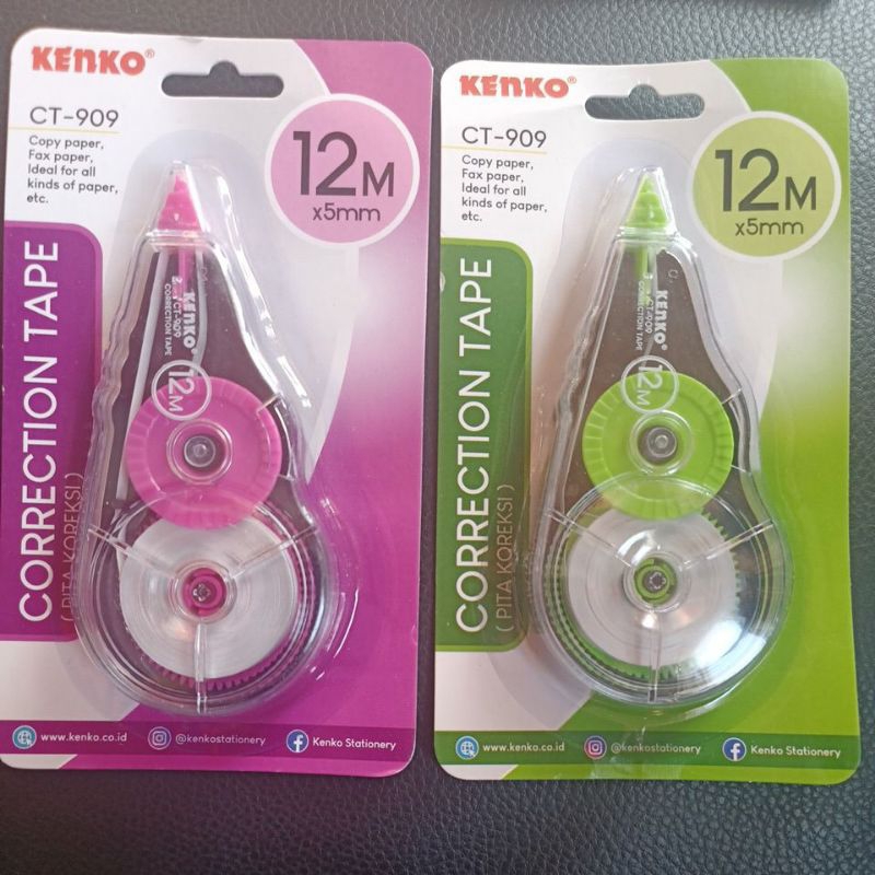 Jual Tip ex penghapus kertas kenko 12 M correction tape 1pcs | Shopee ...