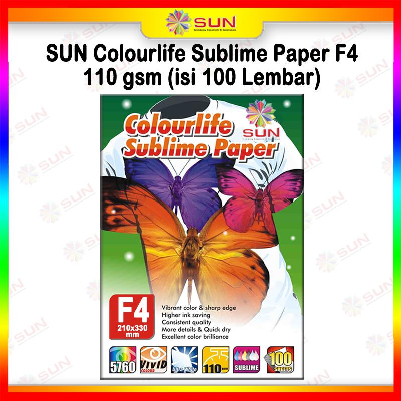 Jual Kertas Sablon Sublim Transfer Paper F4 110 Gram - SUN Colourlife ...