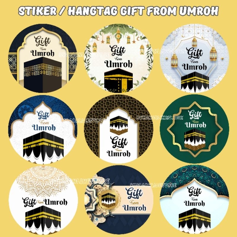 Jual Sticker stiker label Gift From Hajj & Umroh Hangtag dekorasi ...