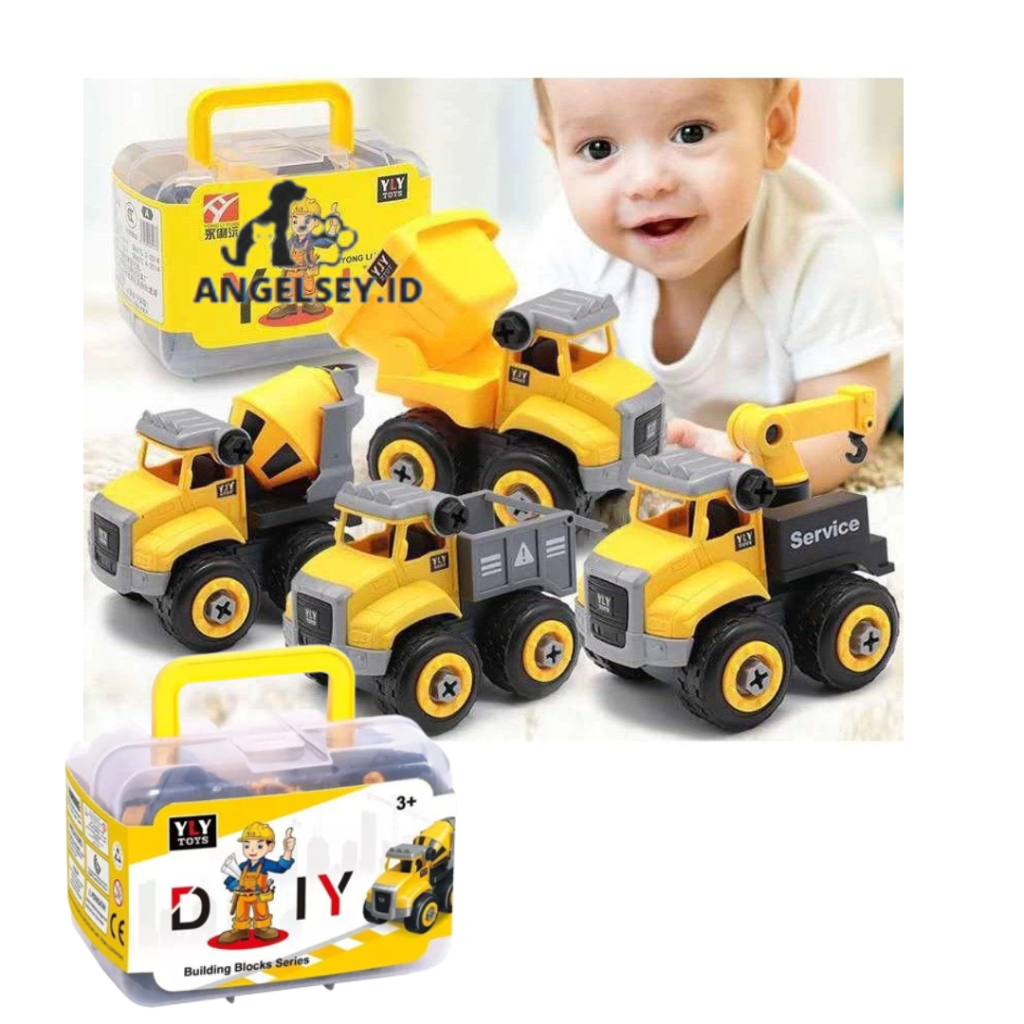 Jual Mainan Koleksi Mainan Building Block DIY Series Assembly Truck ...