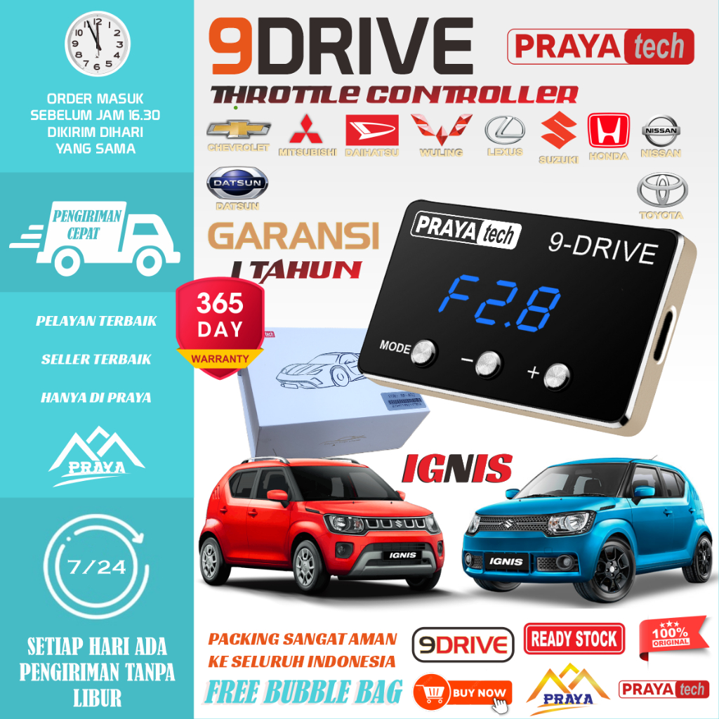Jual PRAYATECH 9 DRIVE THROTTLE CONTROLLER PIGGYBACK ECU ALMAZ CONFERO CORTEZ ERTIGA KARIMUN ...
