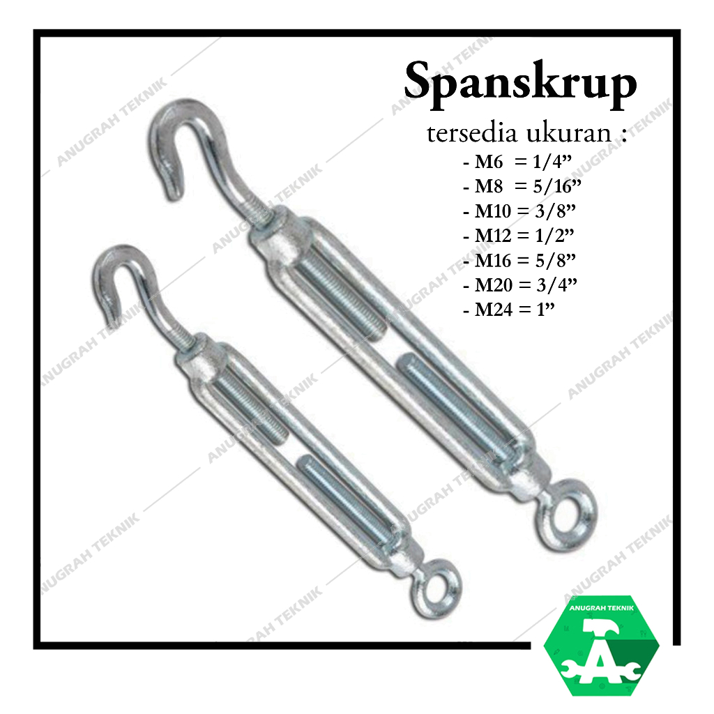 Jual Spanskrup Jarum Keras Turn Buckle M16 Body Gemuk | Shopee Indonesia