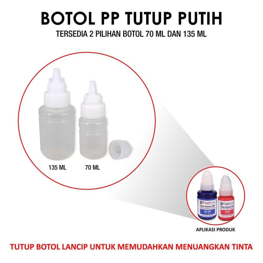 Jual Botol Tinta Stempel Plastik Kosong 135 ML | Shopee Indonesia