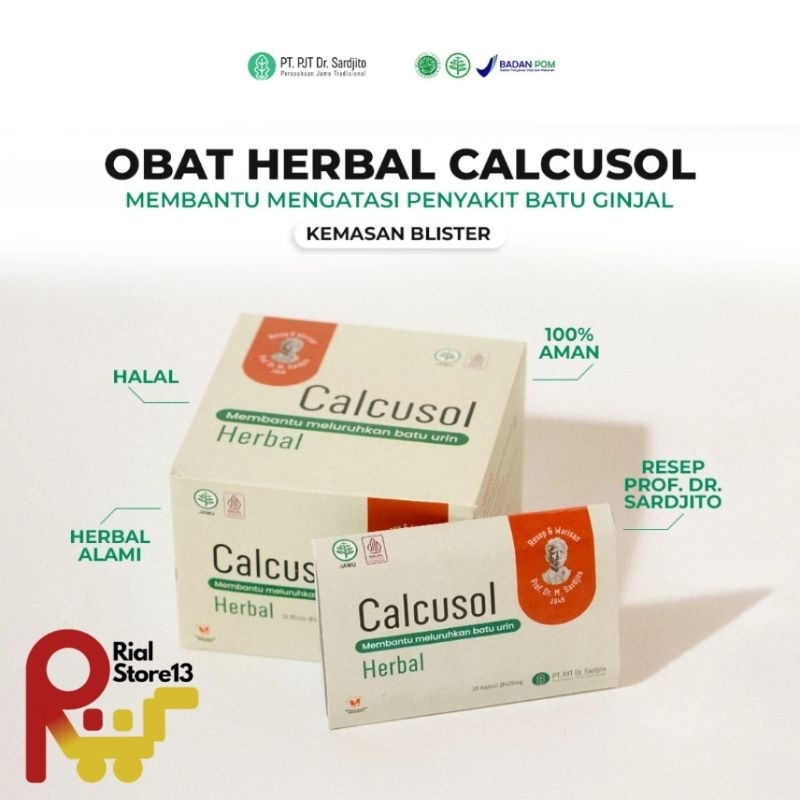 Jual CALCUSOL Obat Herbal Peluruh Batu Ginjal- New Kemasan Blister 1 Blister @10 Kapsul | Shopee ...