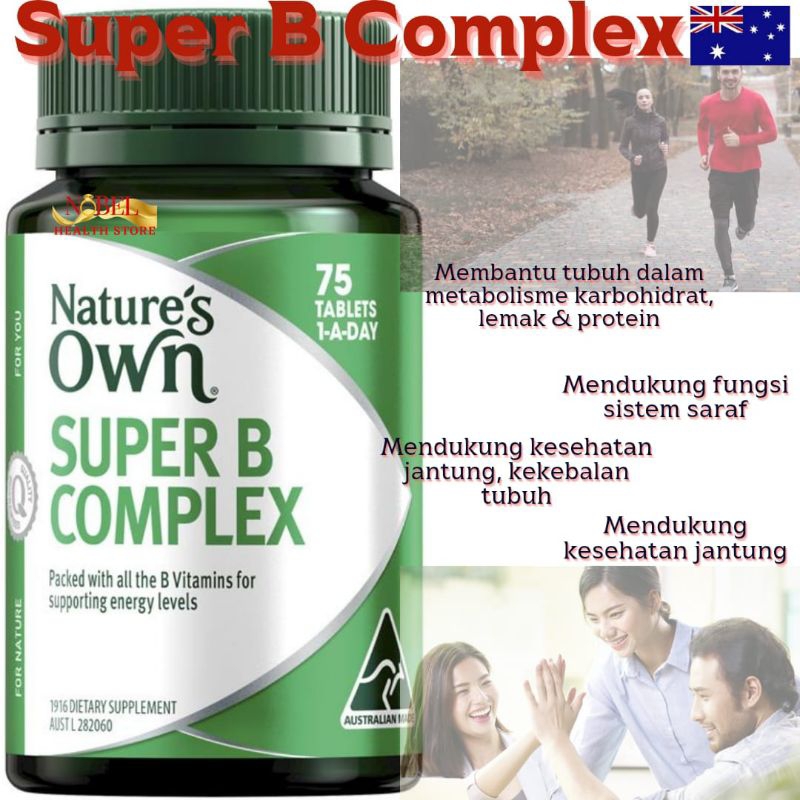 Jual Nature's Own Super Vitamin B Complex with Biotin, B3, B6, & B12 ...