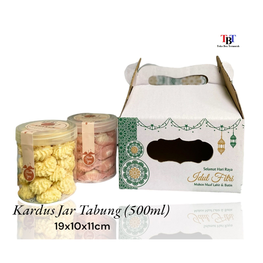 Jual Box 19x10x11 JAR 500 ml Isi 2 Toples Bulat Box/Kardus/packing ...