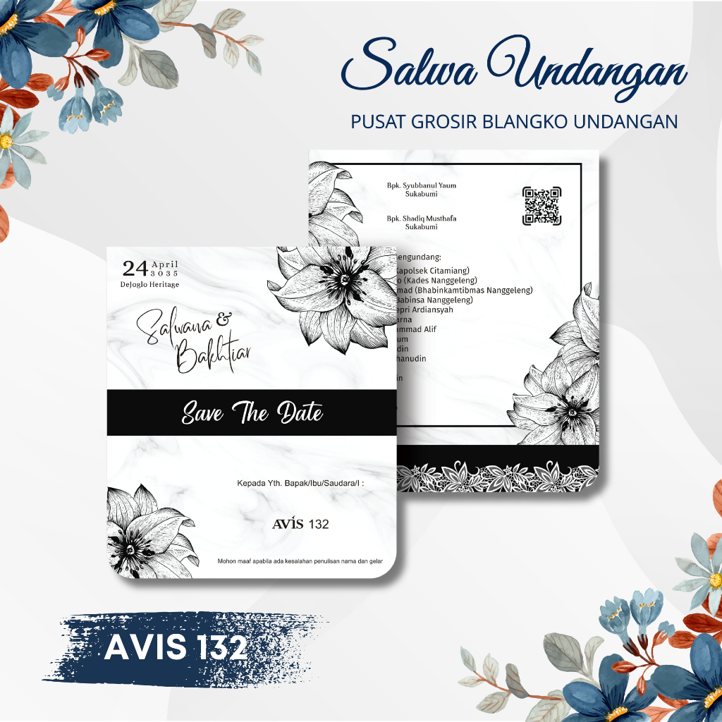 Jual Blangko Undangan Avis 132 Harga Murah FREE File Setting | Shopee ...