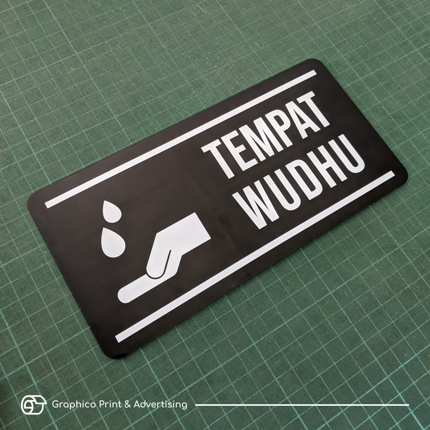 Jual CUSTOM SIGNAGE TEMPAT WUDHU ACRILIC 10X20cm | Shopee Indonesia