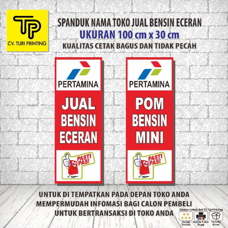 Jual COD SPANDUK JUAL BENSIN, POM BENSIN MINI UK 100 x 30 CM | Shopee ...