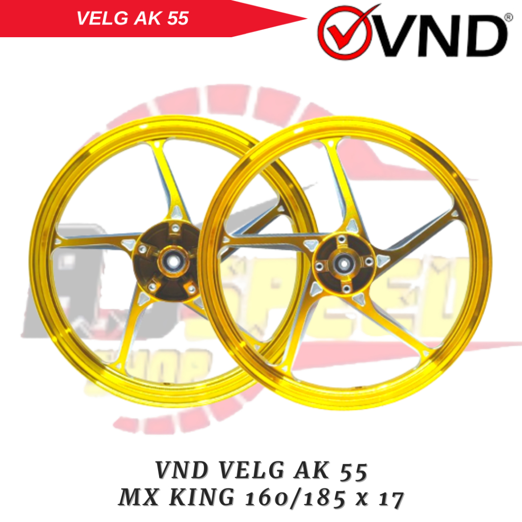 Jual VND Racing Velg Enkei AK 55 Ring 17 Ukuran 160 185 MX King Warna Black Blue Gold Orange Red ...