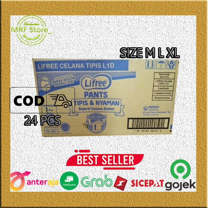Jual TERMURAH LIFREE PANTS POPOK CELANA DEWASA 24Pcs Size (M,L,XL, XXL) | Shopee Indonesia