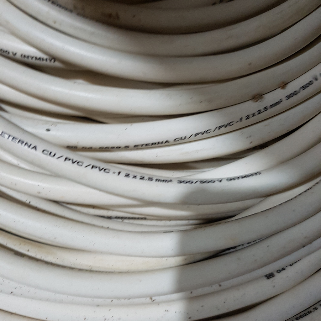 Jual ETERNA NYMHY 2X4 MM METERAN / KABEL LISTRIK PUTIH SERABUT TEMBAGA ...