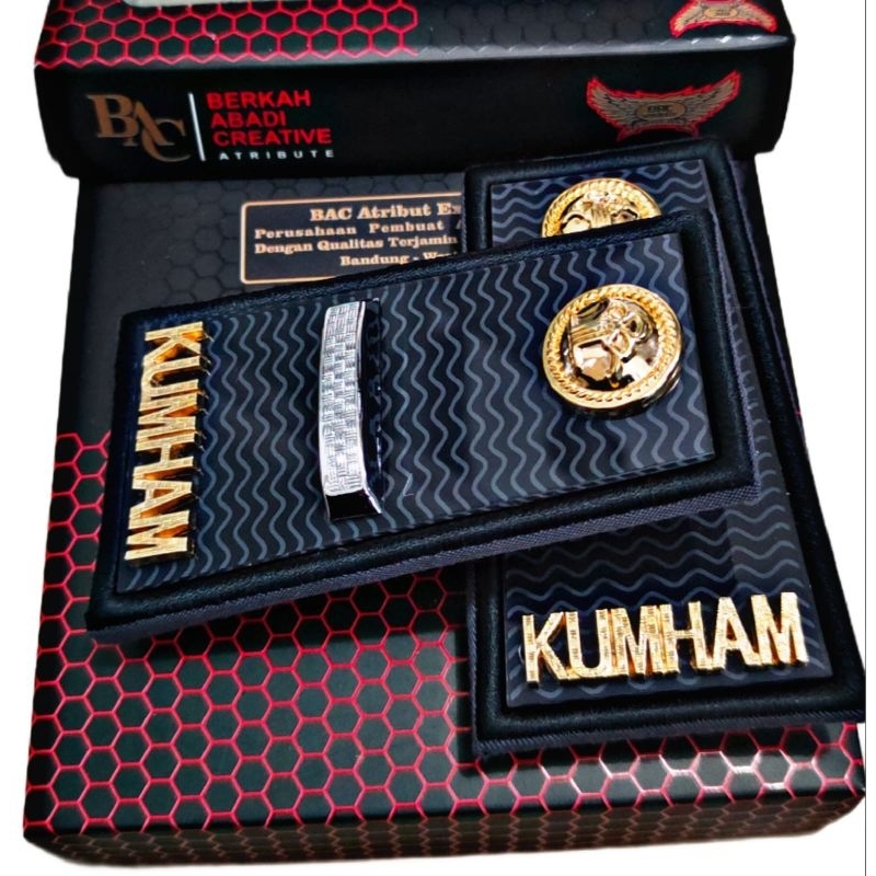 Jual Pangkat pdh kumham 2a/2b/2c/2d terbaru kain akrilik motif mewah ...