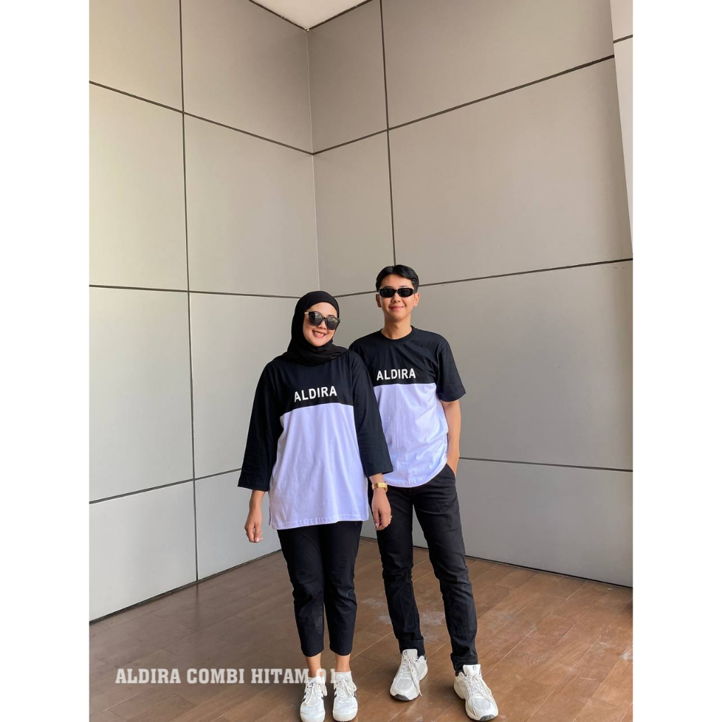 Jual Aldira Kaos Oversize Couple Pria Wanita Terbaru2023 / Kaos Oversize / Baju Couple | Shopee ...