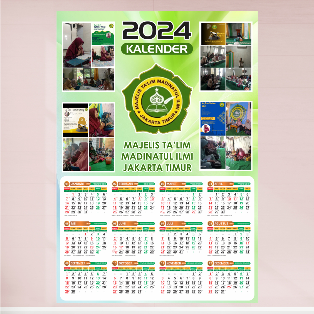 Jual Kalender Dinding Masehi Hijriyah Tahun 2024 | Shopee Indonesia