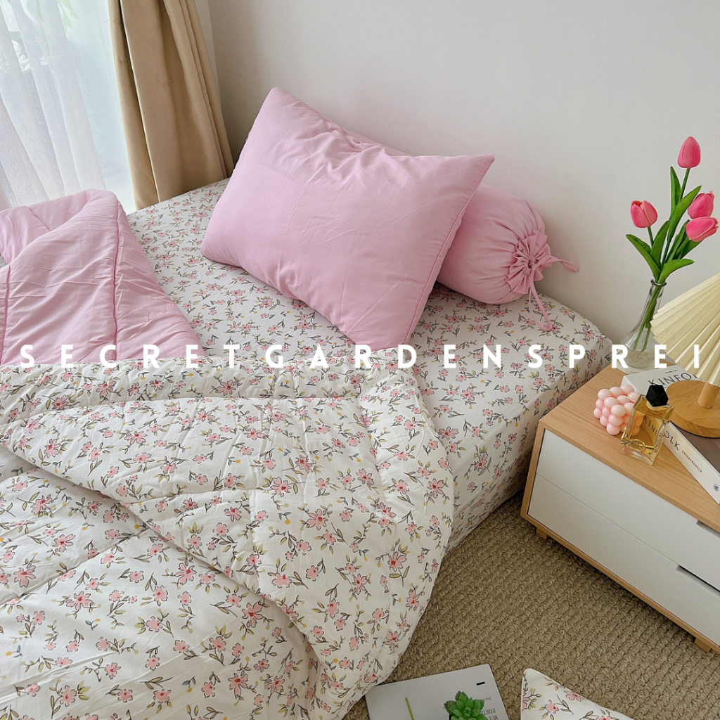 Jual HANAMISPREI Sprei Katun Lokal Anti Geser - Motif Celica/Romance ...