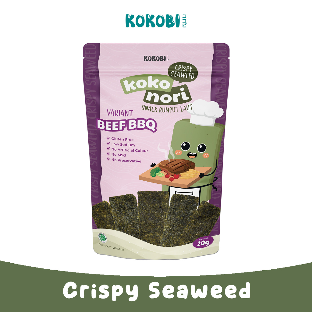 Jual KOKOBI Koko Nori Crispy Seaweed Snack Beef BBQ | Shopee Indonesia