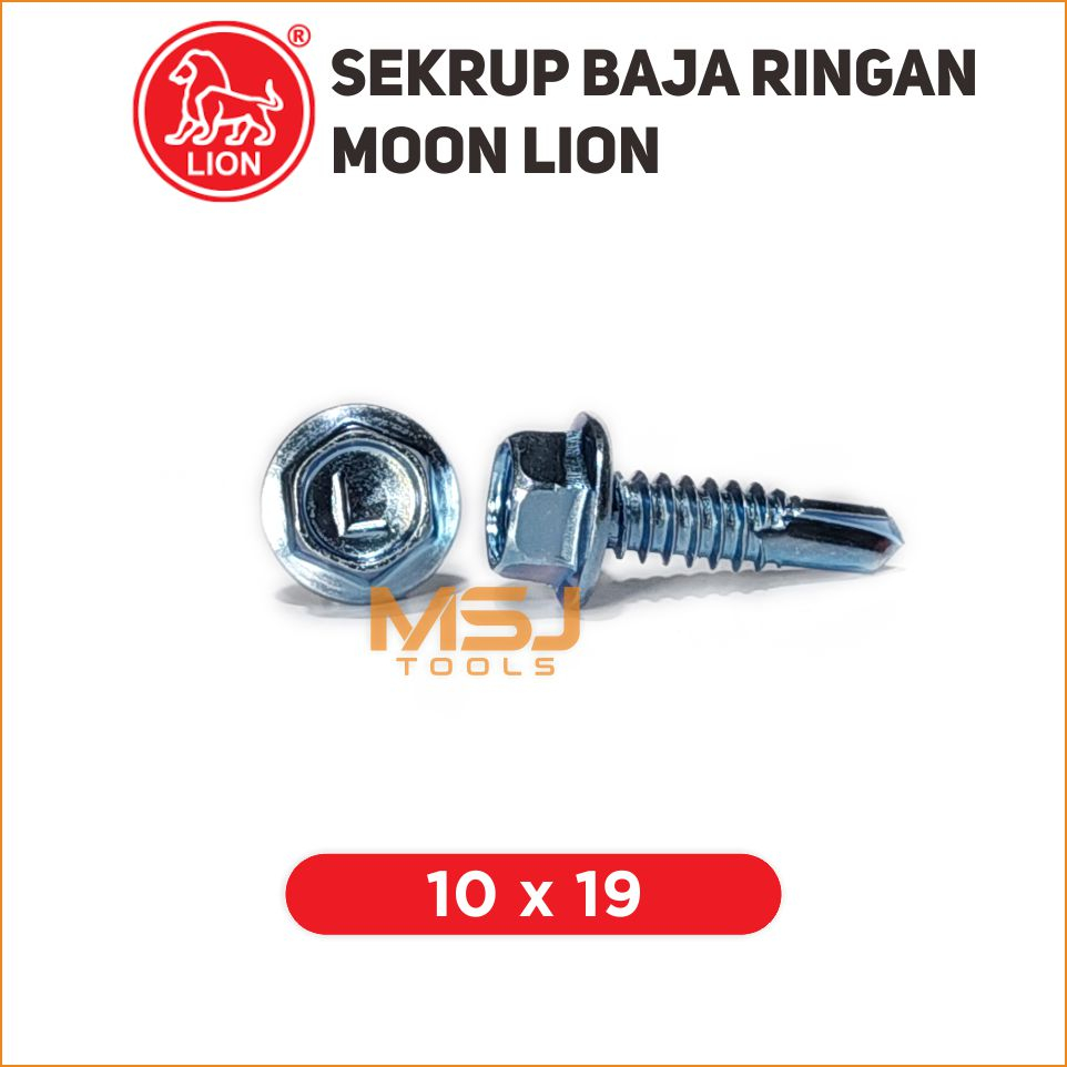Jual sekrup baja ringan 10x19 L Moon lion original | Shopee Indonesia