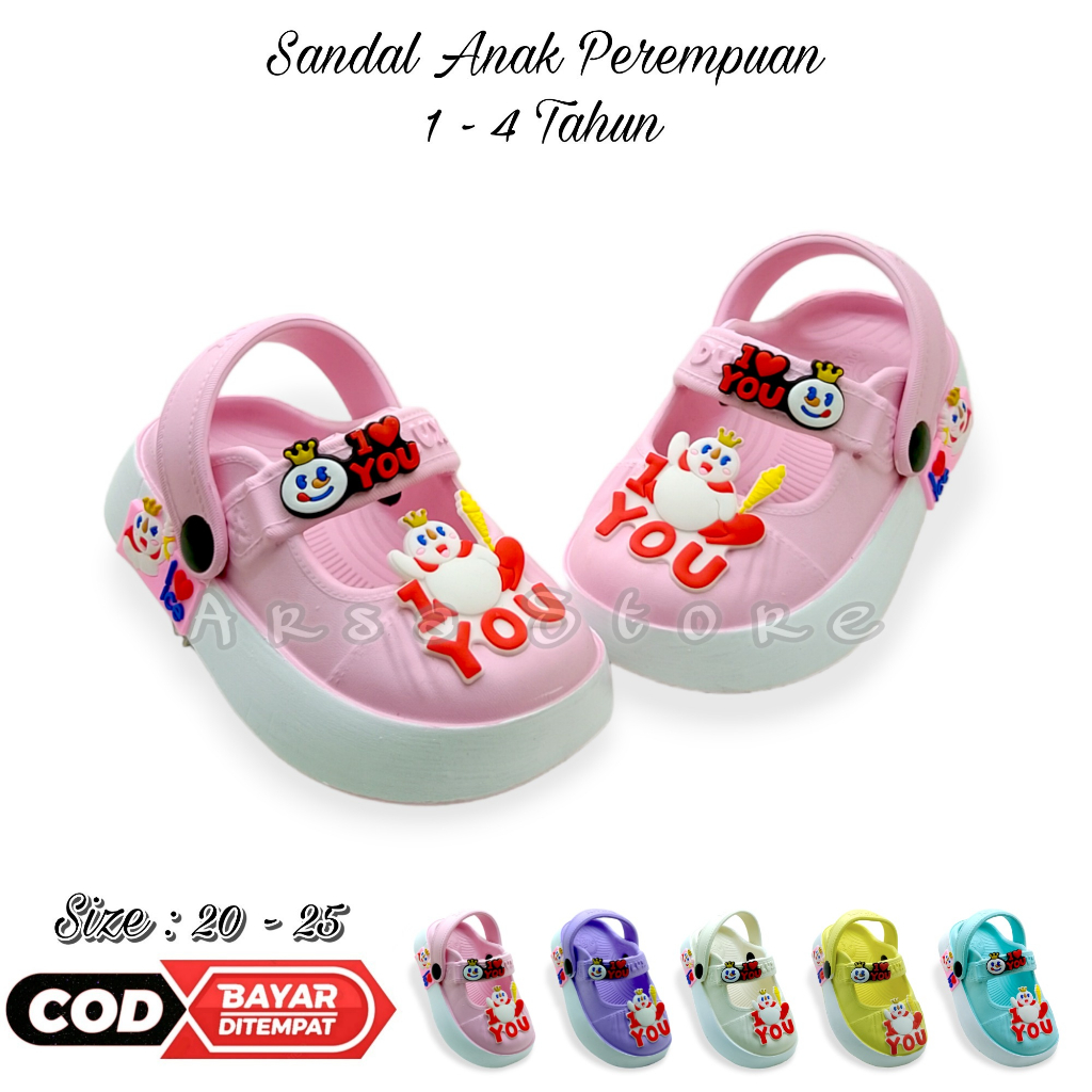 Jual Sandal Selop Anak Perempuan Umur 1 2 3 4 Tahun / Sendal Lucu Anak ...
