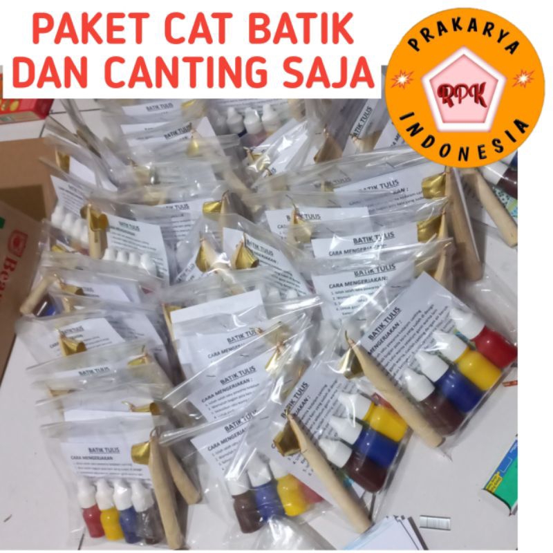 Jual paket cat Lukis batik dan canting saja | Shopee Indonesia