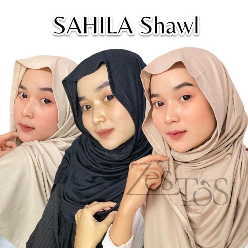 Jual SAHILA SHAWL | Pashmina Kaos | Shopee Indonesia