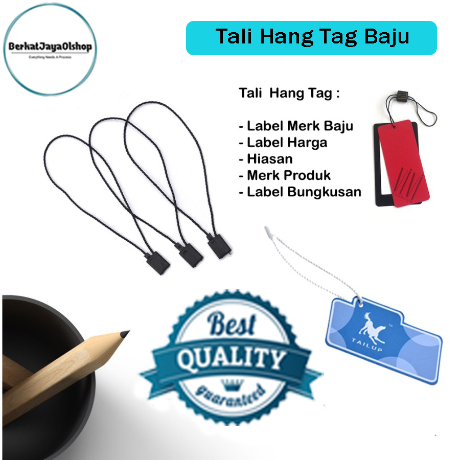 Jual Tali Hang Tag Label Baju Merk Name Tag Loop Lock Pin Hangtag ...