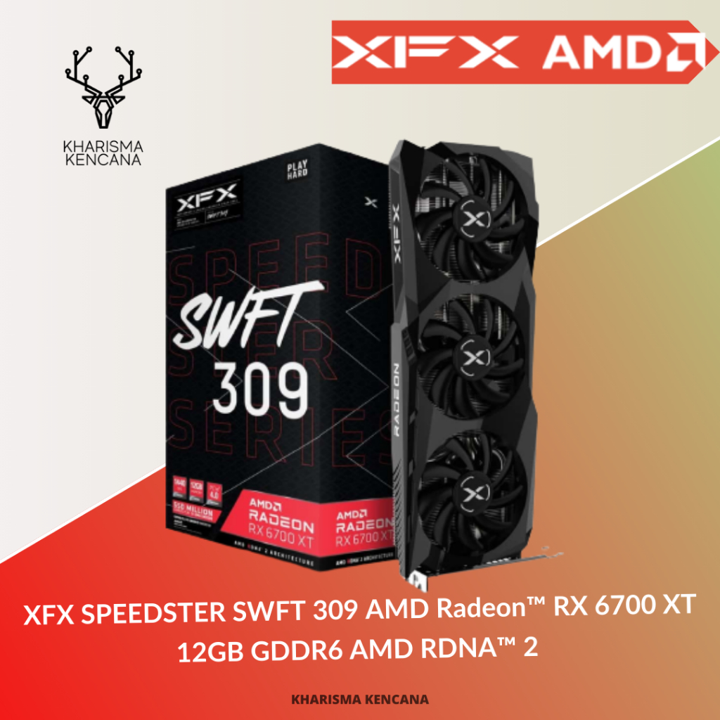 Jual XFX SPEEDSTER SWFT 309 AMD Radeon™ RX 6700 XT 12GB GDDR6 AMD RDNA ...