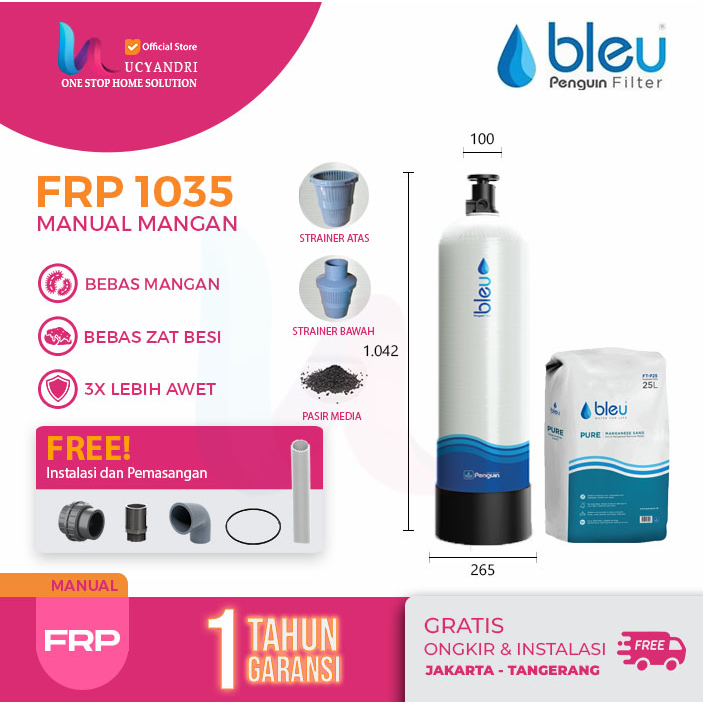 Jual Filter Air Penguin Bleu Mangan + Auto FRP 1035 MV Manual – Free ...
