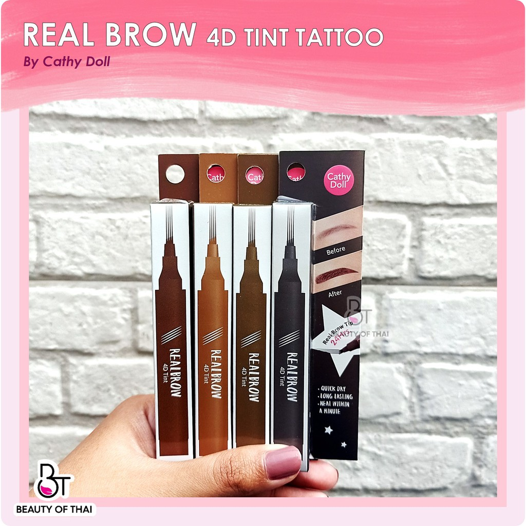 Jual CATHY DOLL REAL BROW 4D TINT TATOO ORIGINAL | Shopee Indonesia