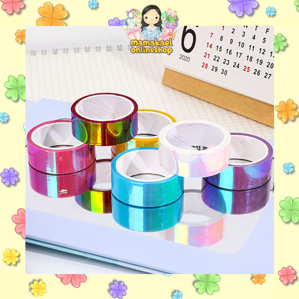 Jual SOLATIP SELOTIP OPP DIY WARNA WARNI HOLOGRAM SHINING CUTE ...