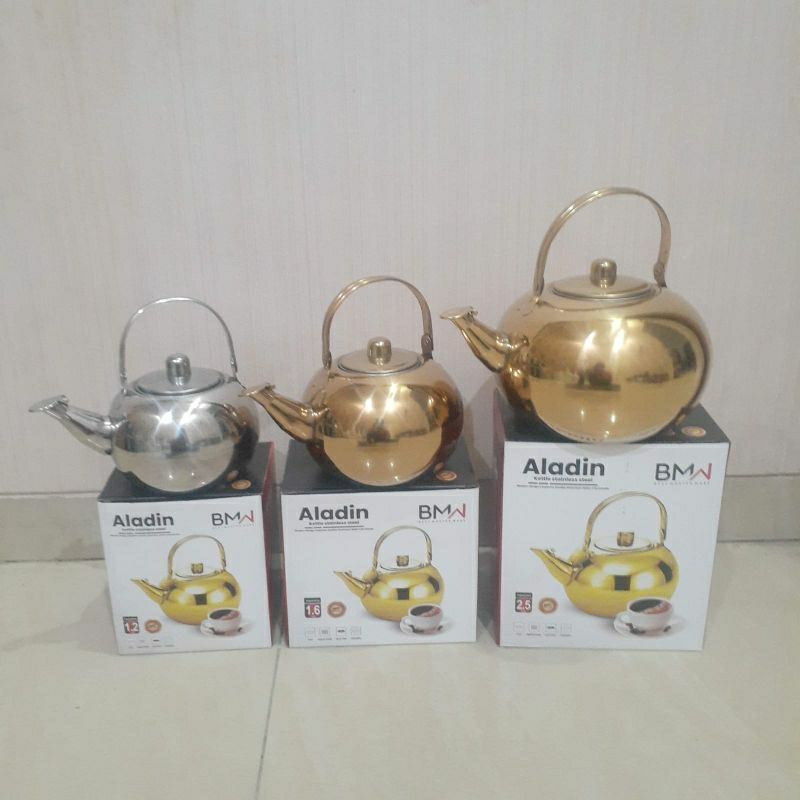Jual teko aladin stainless /kettle mini stainless tersedia 3 ukuran ...