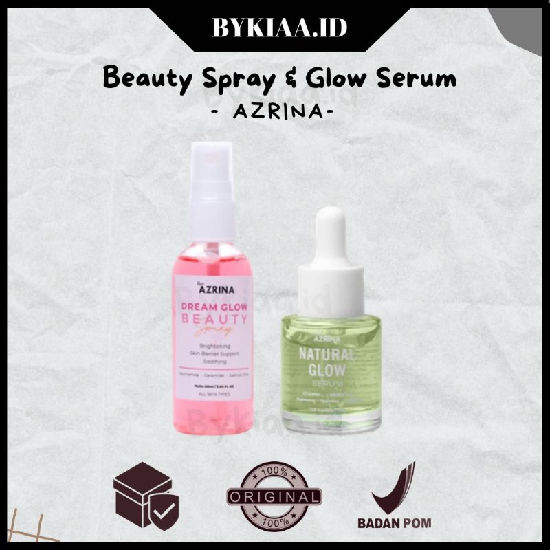 Jual Azrina Natural Glow Serum 20ml & Dream Glow Beauty Spray 60ml ...