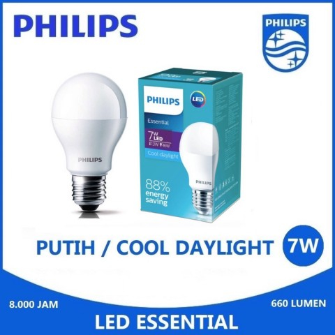 Jual PHILIPS Lampu Led Essential 7 Watt Putih | Shopee Indonesia
