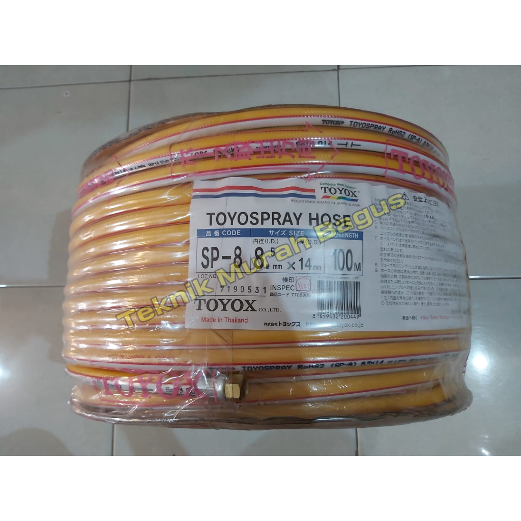 Jual Selang Angin Toyox / ToyoSpray PVC ROLL 5/16" / Selang Kompresor ...