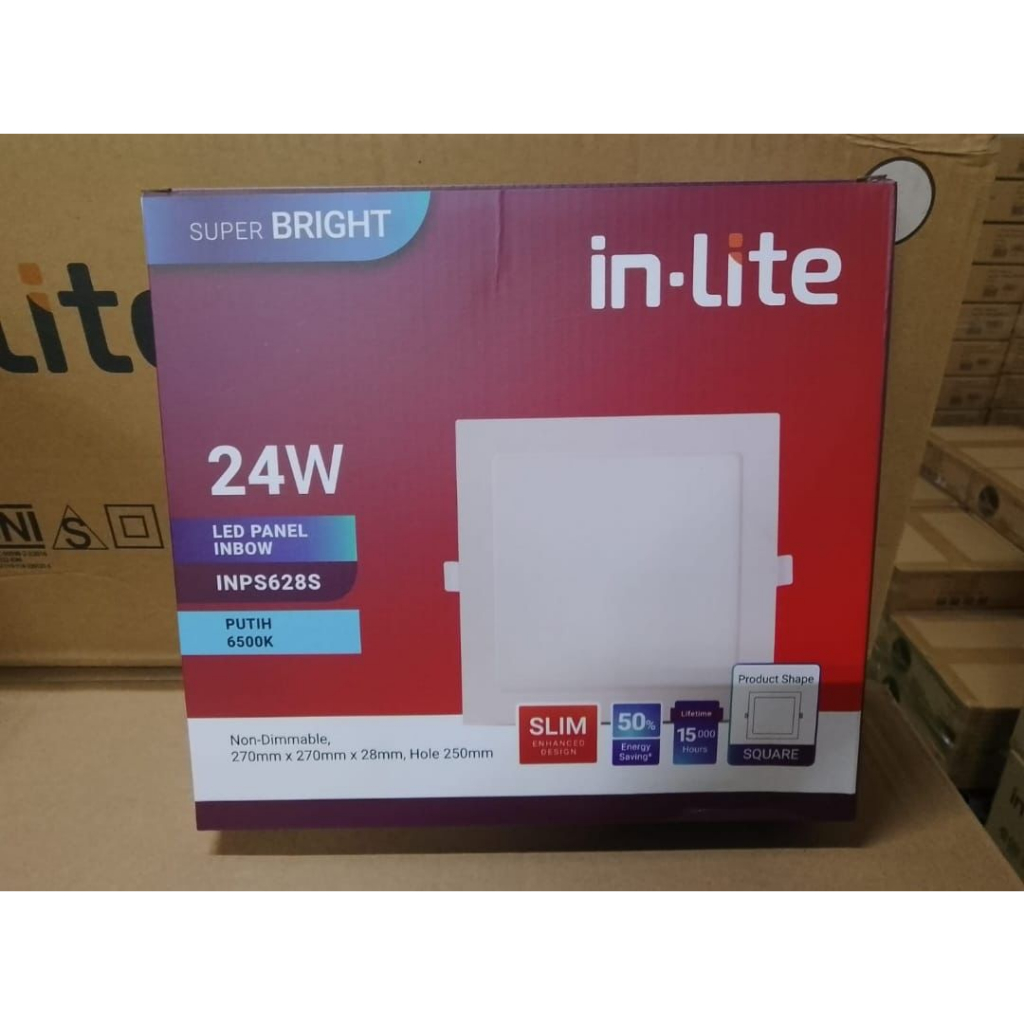 Jual IN LITE LED Panel 24W 24 WATT KOTAK Inbow Ditanam - INPS628S INPS ...