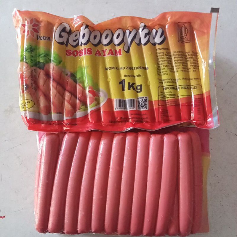 Jual Geboooyku Sosis Ayam Merah 1kg | Shopee Indonesia