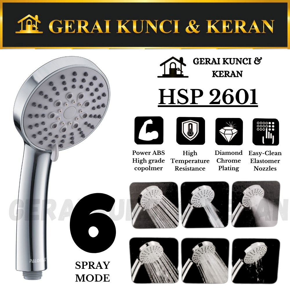 Jual PALOMA HSP 2601 Hand Shower Mandi Handshower Head Kepala Sower ABS ...