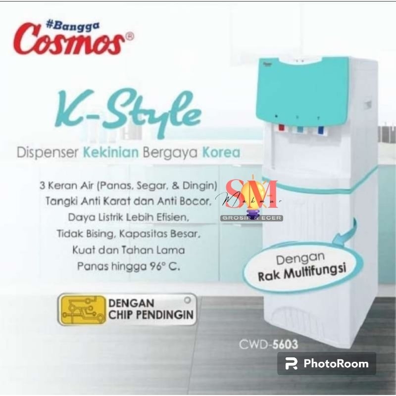 Jual dispenser tinggi / dispenser cosmos cwd 5603 / dispenser galon ...