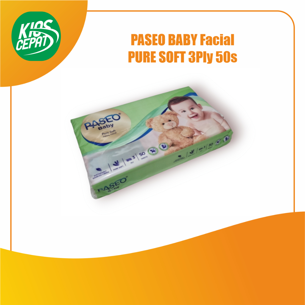 Jual Tissue PASEO BABY Facial Pure Soft 3Ply 50s (SUPER LEMBUT ...
