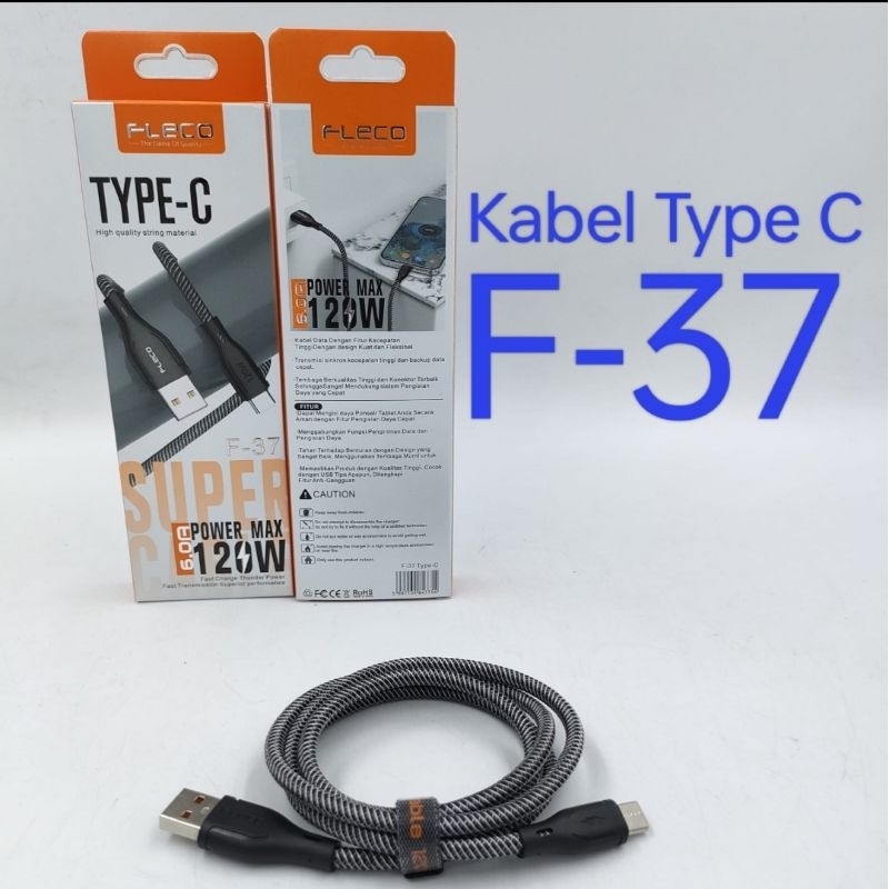Jual [ KD F-37 NEW ]- KABEL DATA MURAH USB FLECO F37 MICRO IPHO TYPE C ...
