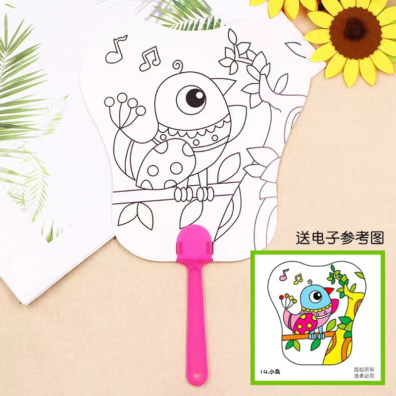 Jual MAINAN EDUKASI ANAK MEWARNAI KIPAS MOTIF / DIY MEWARNAI KIPAS ...