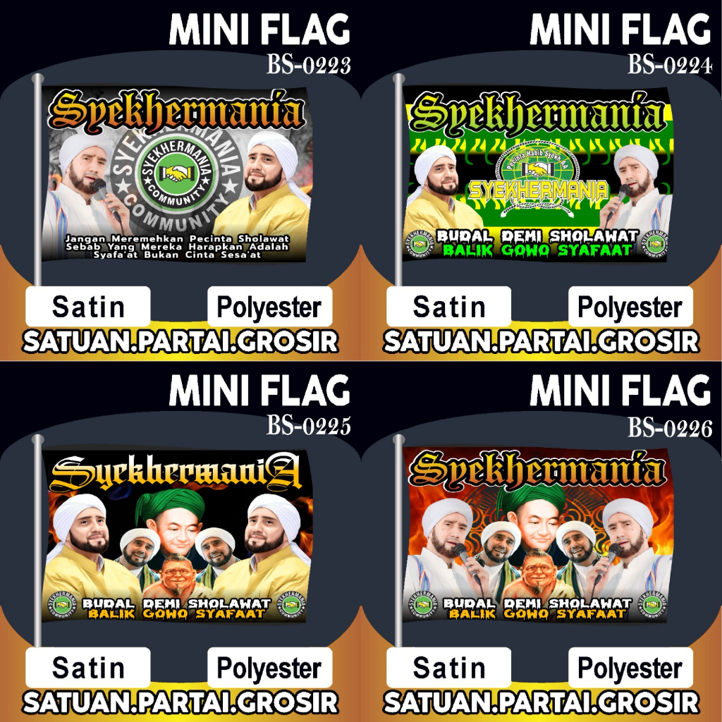 Jual PROMO CETAK BENDERA SYEKHEMANIA V53/BENDERA SYEKHERMANIA DESAIN ...