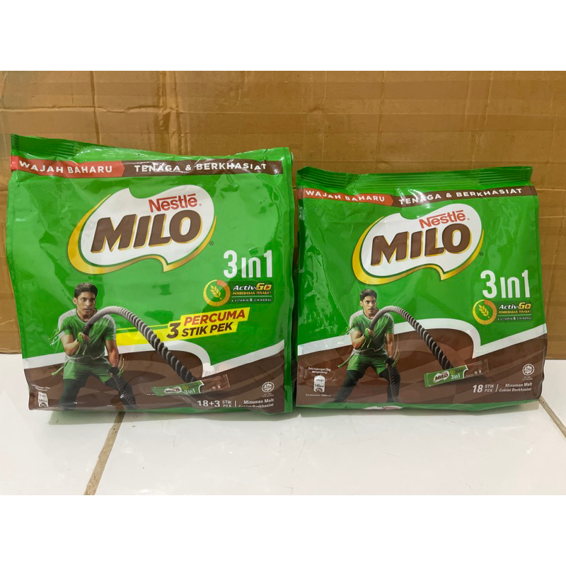 Jual MILO SACHET MALAYSIA 3IN1 ISI 18STICKS / 21STICKS | Shopee Indonesia