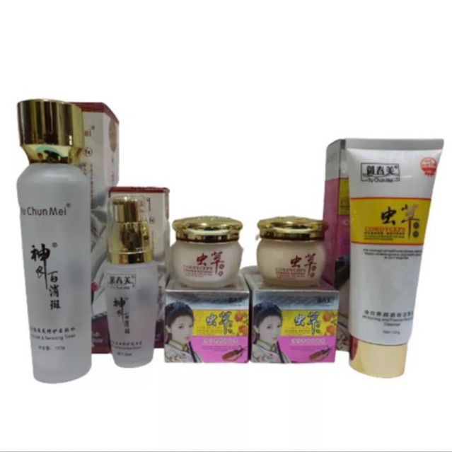 Jual Paket Lengkap Yu Chun Mei Import Emboss (Cream Siang Malam, Serum, Toner, Sabun) | Shopee ...