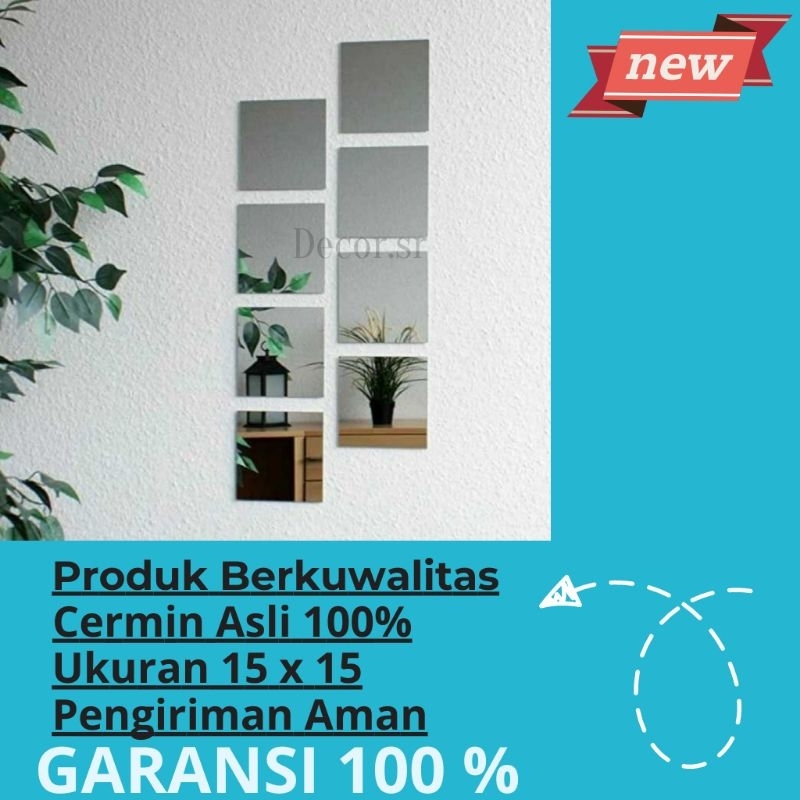 Jual [ Dekor Sr ] Cermin Tempel Dinding Cermin Aesthetic Kaca Asli 100% ...