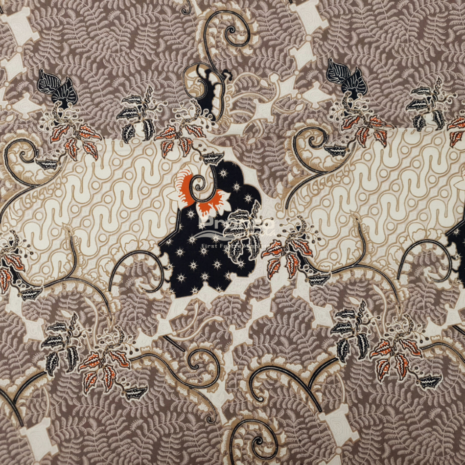 Jual Katun Batik Soft Brown Motif ParangMix Daun (Alta Moda) | Shopee ...