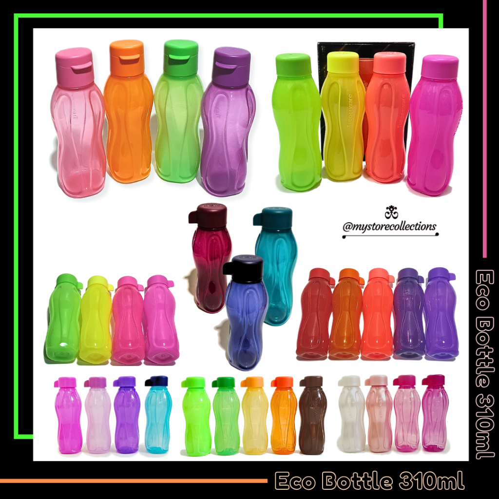 Jual Mini Eco Bottle 310ml Neon Gliter Indo Import Botol Minum