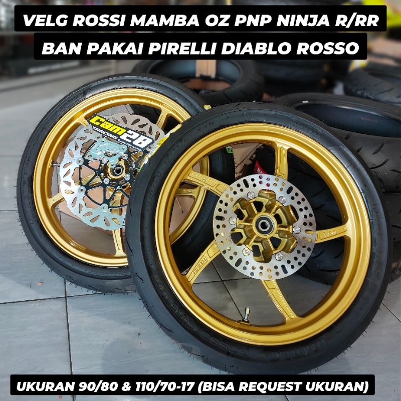 Jual Velg Rossi Mamba model oz ninja r rr ss ukuran 215/300x17 Gold ...