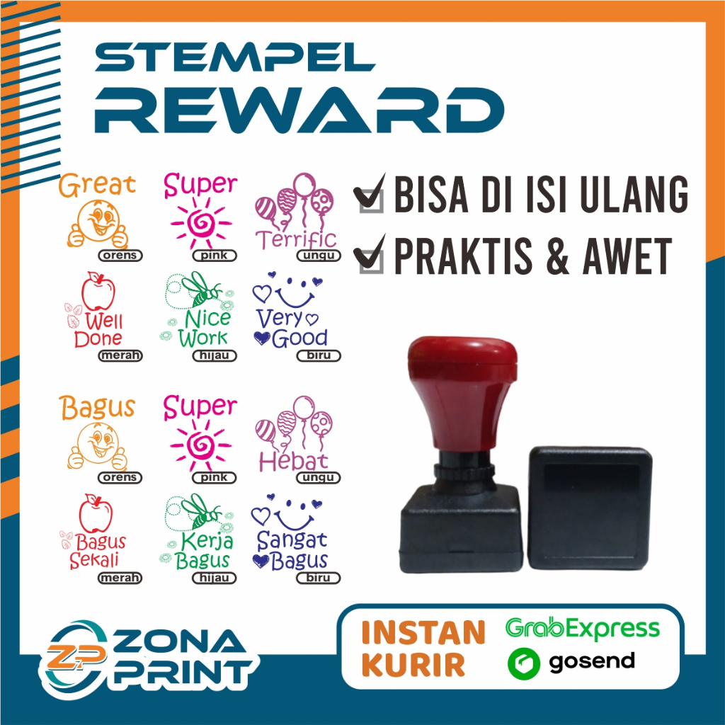 Jual Stempel penilaian siswa / stempel reward / stempel guru TK, SD ...