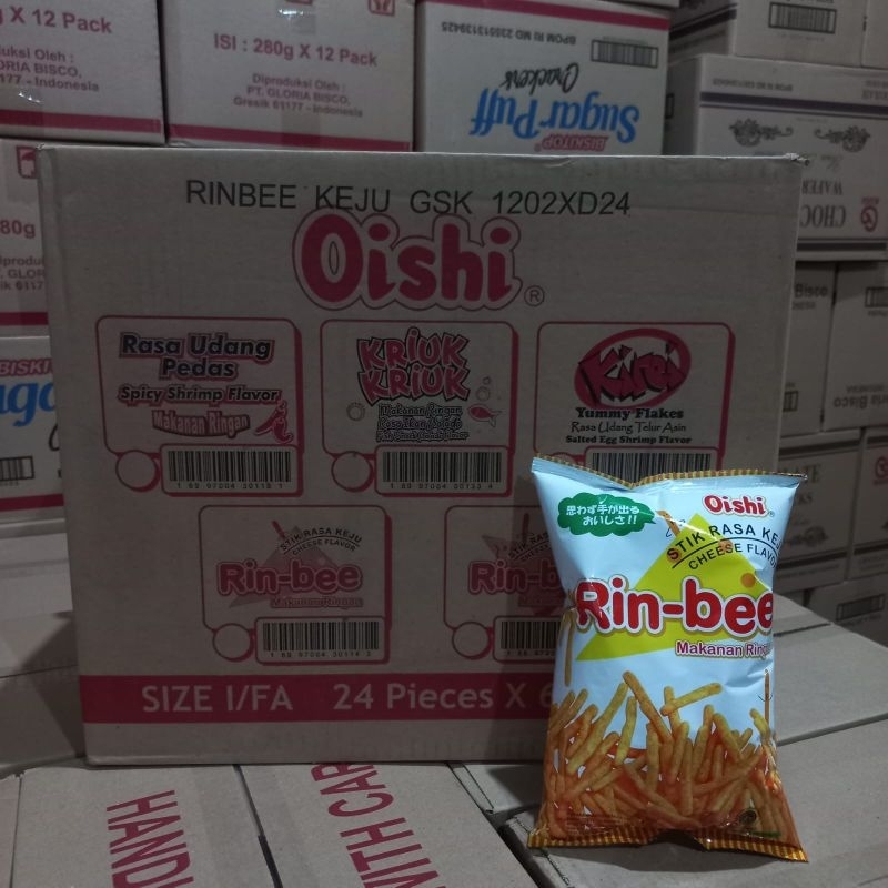 Jual Oishi Rin-bee 60 gram 1 dus isi 24 pcs | Shopee Indonesia